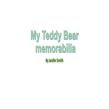 My teddy bears | PPTX