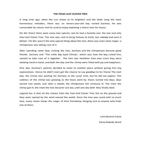 Myth. the four leaf clover tree | DOCX