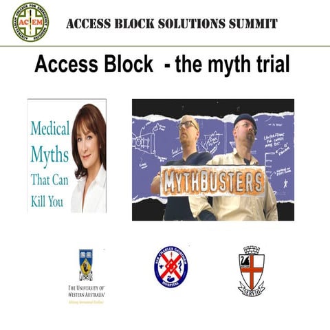 Myth Busters Trial - ED access block | PPT