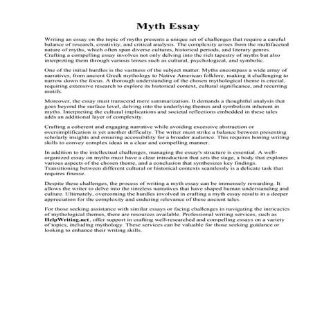 Myth Essay. Essays on a Science of Mythology Princeton University Press ...