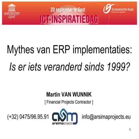 Mythes van ERP implementaties | PDF | Technology & Computing
