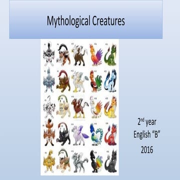 Mythological creatures 2016 | PPT