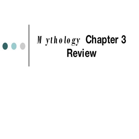 Mythology Chapter 3 Review | PPT