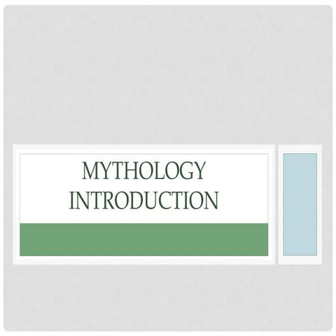 Mythology Introduction | PPT