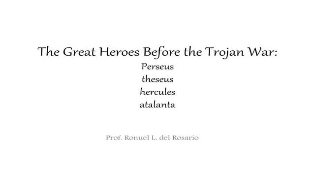 Trojan War - English I Notes