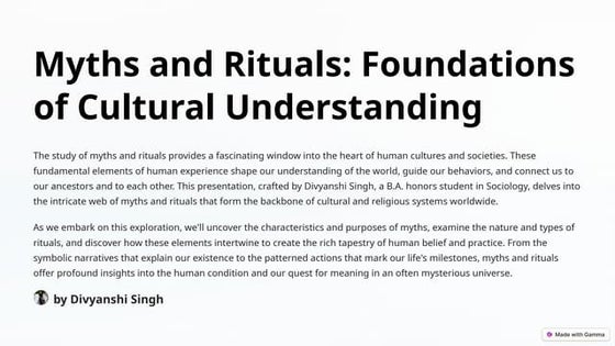 The role of myth in society | PPTX | Hinduism | Religion & Spirituality