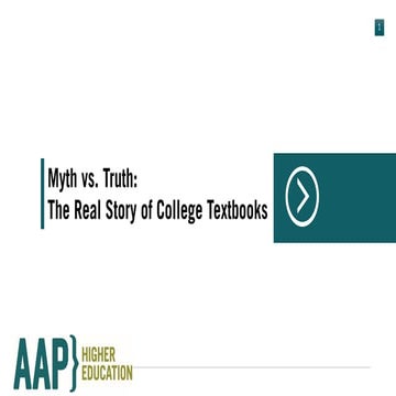 Myth vs. Truth: The Real Story of College Textbooks | PDF