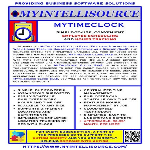 Try MyTimeClock Employee Scheduling And Time Keeping Cloud Software As A Service Solution Risk ...