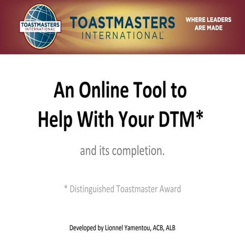 An Online Tool to Help With Your DTM | PPT