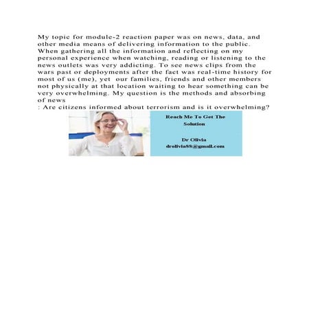 My topic for module-2 reaction paper was on news, data, and other me.docx
