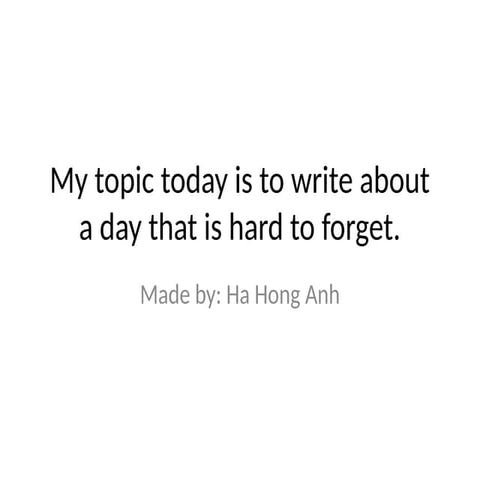 My topic today is about a new piece of literature about nature and ...