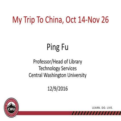 My trip to china | PPT