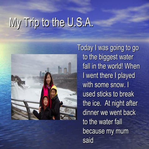 My trip to the US | PPT