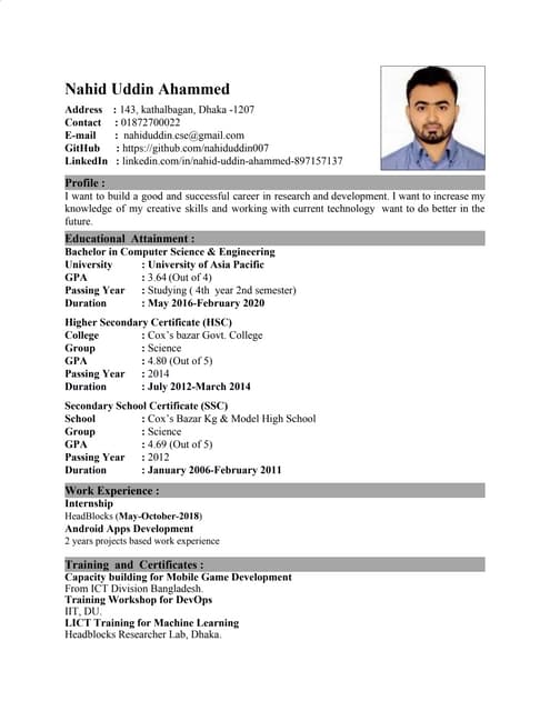 MY UPDATE CV | PDF