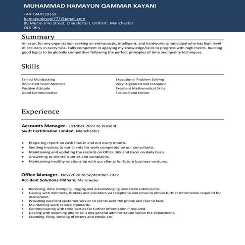 imran saeed cv | DOC