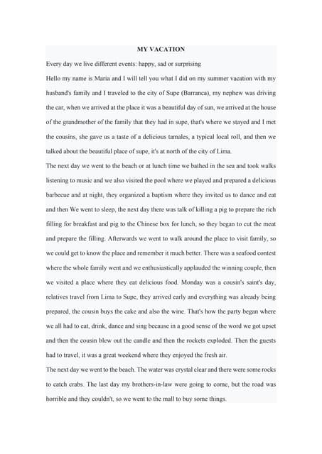 Martin's vacation | PDF