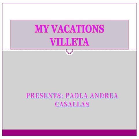 My past vacation | PPTX