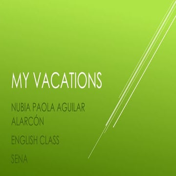 My vacation english | PPTX