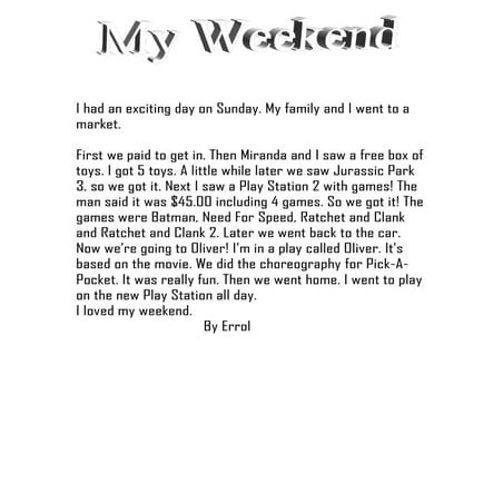 My weekend | DOC