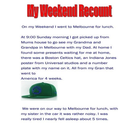 My Weekend Recount | DOC