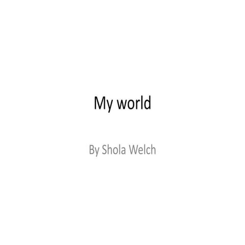 My world 1 | PPT