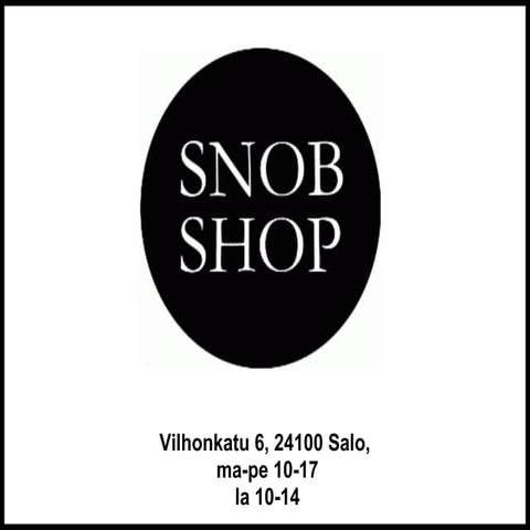 Myymäläskannaus Snob Shopista | PDF