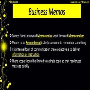 Business memo | PPTX