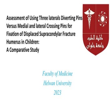 Pediatric Supracondylar humerus fracture .pptx