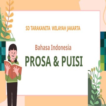 Bahasa Indonesia prosa dan puisi sekolah dasar | PPTX
