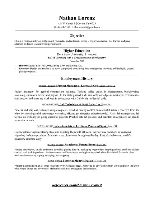 Resume for Caitlin Mather | PDF