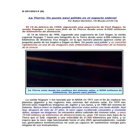 The pale blue dot. Carl Sagan. | PDF