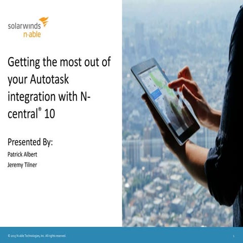 N central 10 - AutoTask PSA Integration | PDF