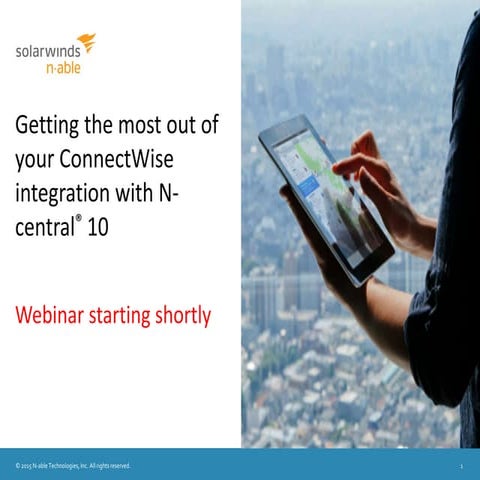 Getting the most out of your ConnectWise Integration with N-central | PDF