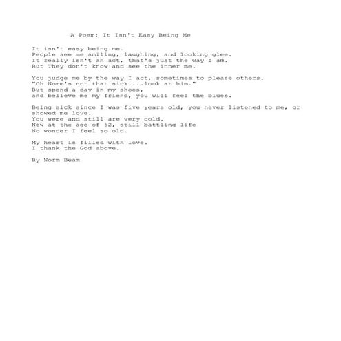 It\'s Not Easy Being Me | ODT