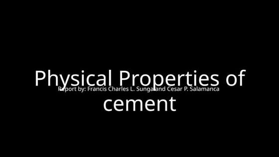 Setting time of cement.pptx | Chemistry | Science