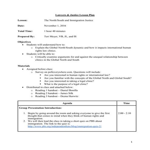 The Global North & Global South Lesson Plan | PDF