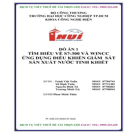 ĐỒ ÁN - Tìm hiểu về s7-300 và wincc ứng dụng điều khiển giám sát sản ...