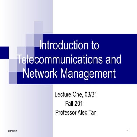 1. Introduction to Telecommunications | PPTX