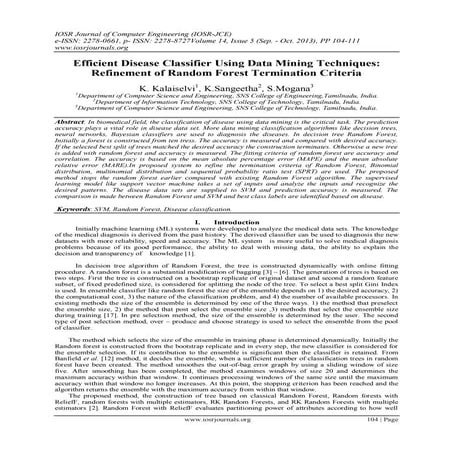 Efficient Disease Classifier Using Data Mining Techniques: Refinement of Random Forest ...
