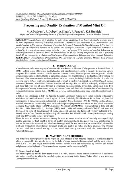 Isolation Identification and analysis of Menthol.pptx