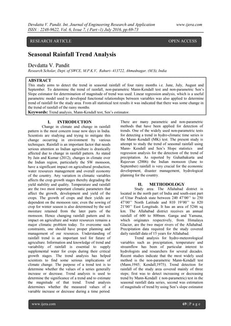 Seasonal Rainfall Trend Analysis | PDF Seasonal Rainfall Trend Analysis | PDF