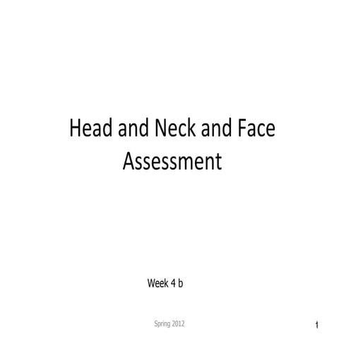 N 295 lecture 4b head face neck student copy | PPT
