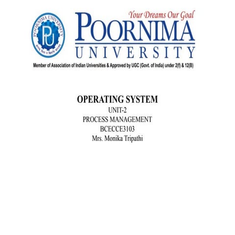 Process Management Unit 2 Process Management | PPTX