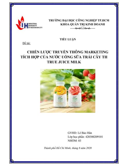 Nhóm 9 _ TH True milk | PDF