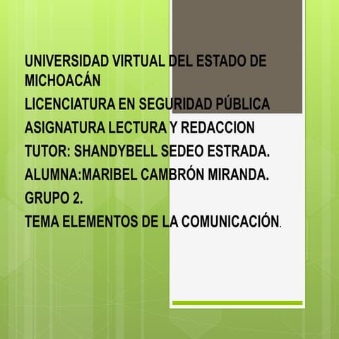 Elementos de la comunicacion | PPTX