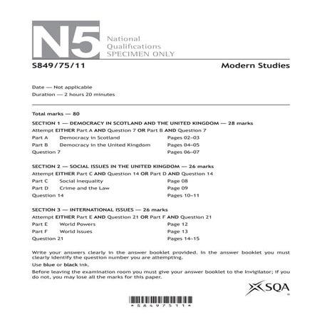 N5 sample paper ms | PDF | Elections | Politics