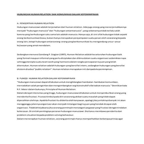 human relation | DOCX