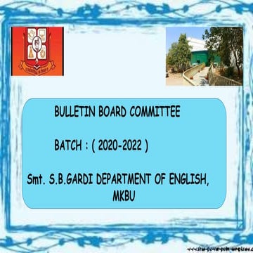 Bulletin board committee | PPTX