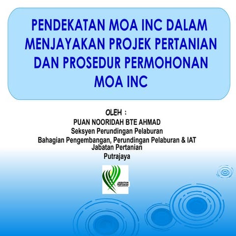 Taklimat Kememterian Pertanian | PPT