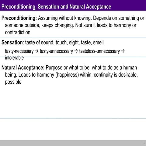 Universal Human Values- in Education Natutal Acceptance | PPT